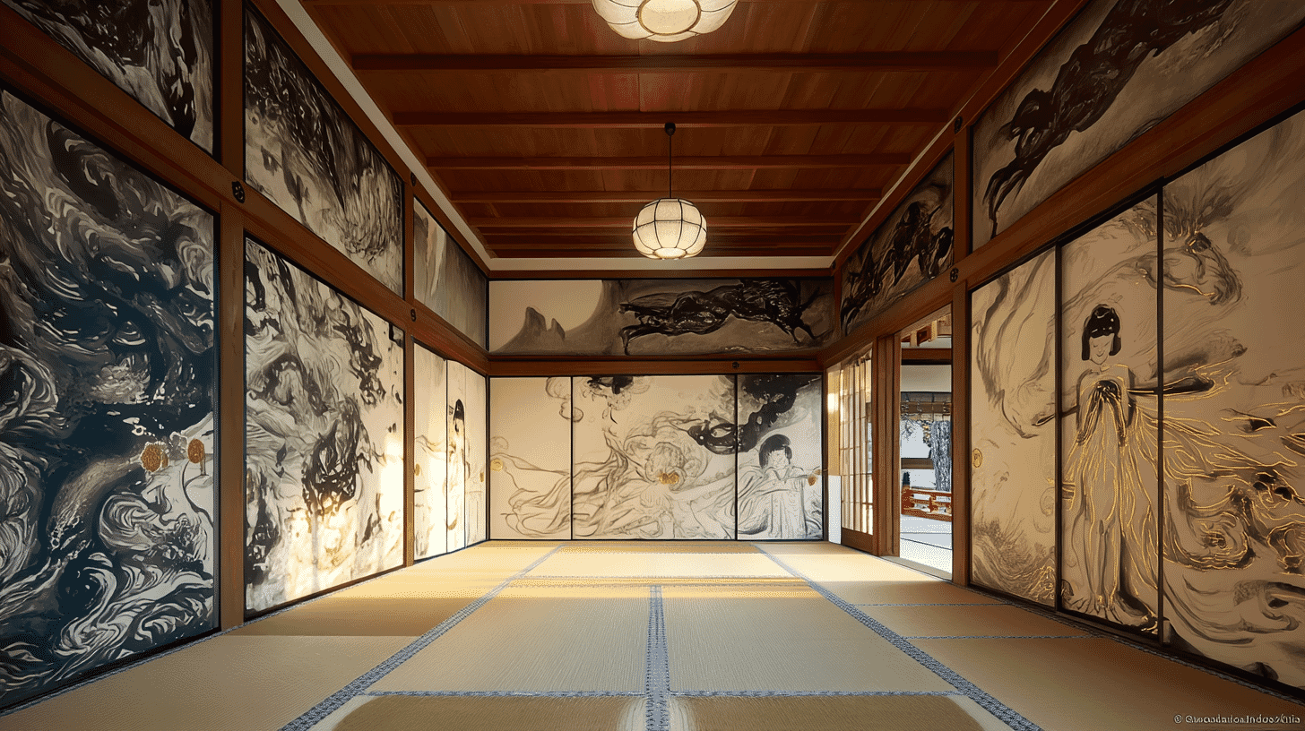 Final Fantasy Artist Yoshitaka Amano Unveils Sacred Fusuma Paintings at ...
